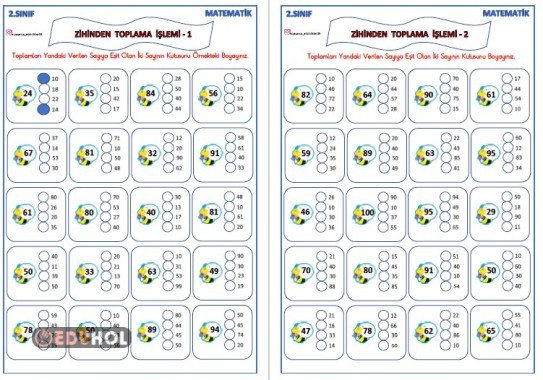 Matematik - Zihinden Toplama İ... · Eduhol - Etkinlik İndir Oyun Oyna ...