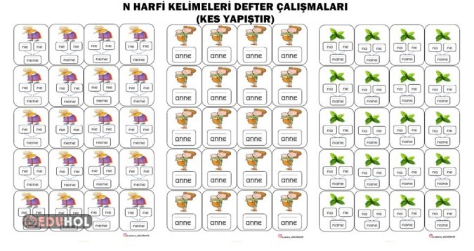 E Harfi - Anne, Nane, Nene Kel... · Eduhol - Etkinlik İndir Oyun Oyna ...