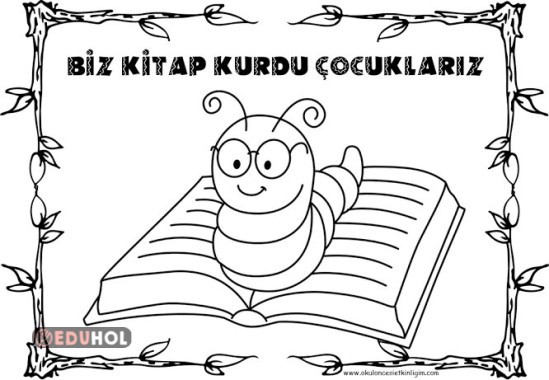 Kitap Kurdu Boyama · Eduhol - Etkinlik İndir Oyun Oyna Test Çöz Video İzle