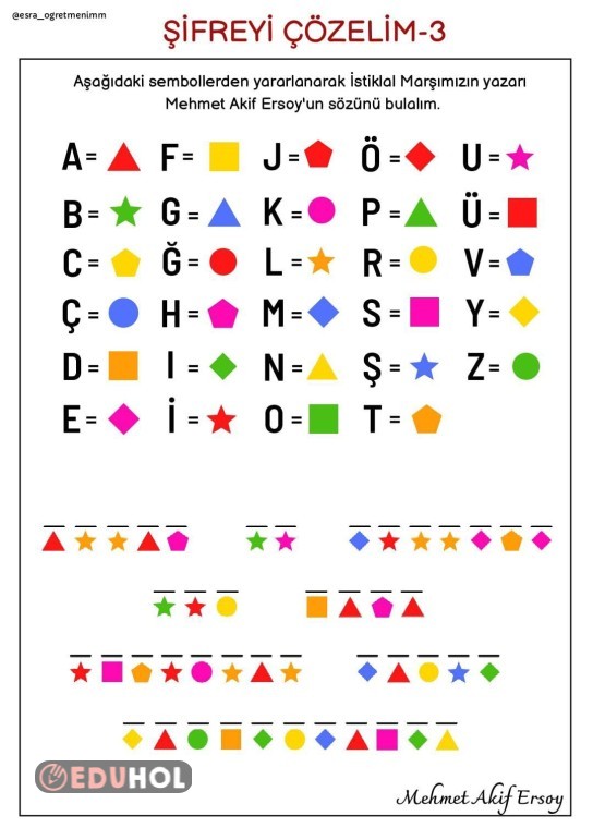 Harf Kodlama-Mehmet Akif Ersoy... | Eduhol - Ders Videoları İzle Online ...