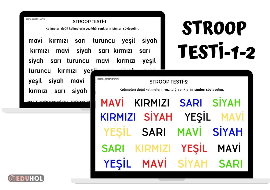 Stroop Testi-1. -2. Aşama | Eduhol - Ders Videoları İzle Online Test ...