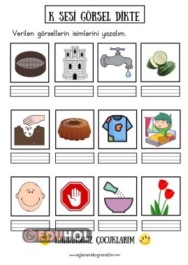 K Sesi Görsel Dikte · Eduhol - Etkinlik İndir Oyun Oyna Test Çöz Video İzle
