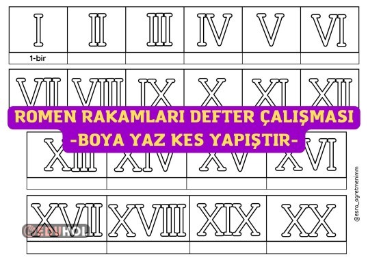 Romen Rakamları Defter Çalışma... · Eduhol - Etkinlik İndir Oyun Oyna ...