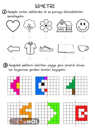 Simetri Çalışması · Eduhol - Etkinlik İndir Oyun Oyna Test Çöz Video İzle