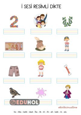 İ Sesi Dikte Çalışması · Eduhol - Etkinlik İndir Oyun Oyna Test Çöz ...