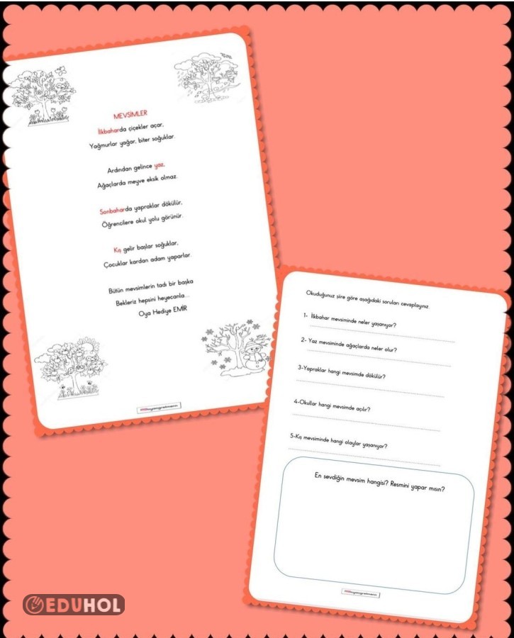 Mevsimler Şiiri Okuma Anlama | Eduhol - Ders Videoları İzle Online Test ... Mevsimler Şiiri Okuma Anlama | Eduhol - Ders Videoları İzle Online Test ...