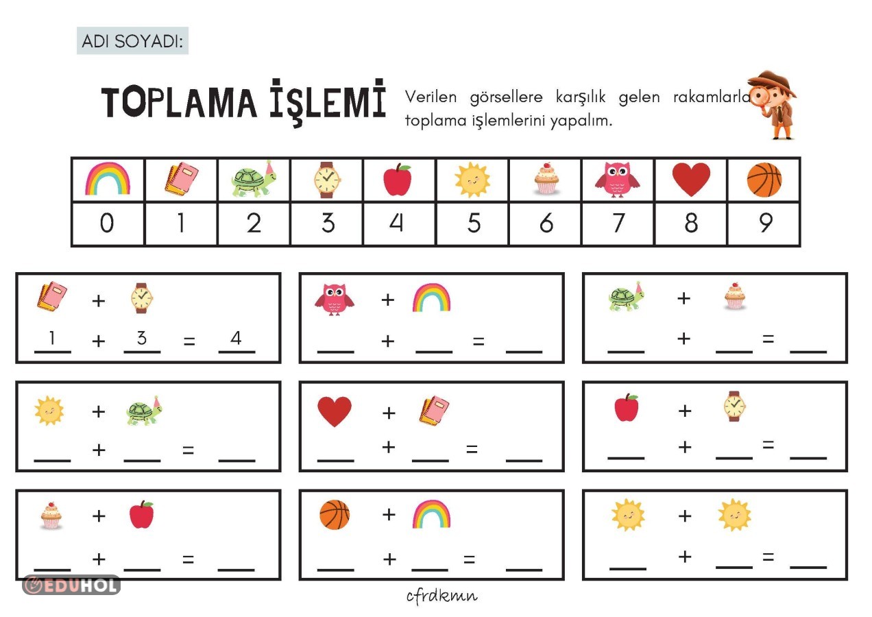 1. Sınıf Toplama İşlemi(Görsel... | Eduhol - Ders Videoları İzle Online ...