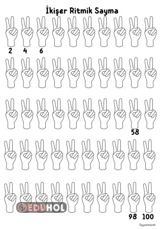 İkişer Ritmik Sayma · Eduhol - Etkinlik İndir Oyun Oyna Test Çöz Video İzle