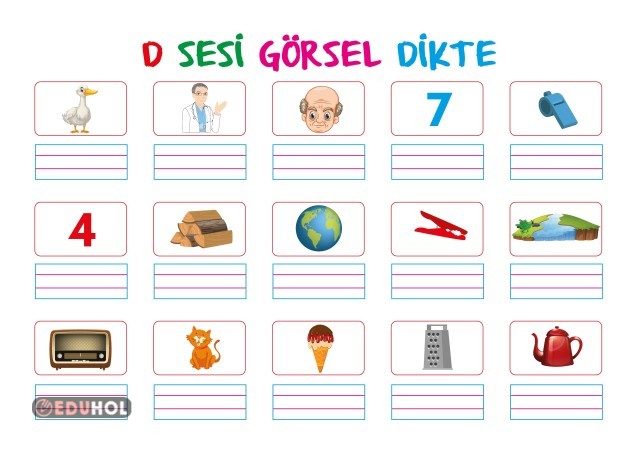 D Sesi Görsel Dikte · Eduhol - Etkinlik İndir Oyun Oyna Test Çöz Video İzle