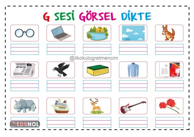 G Sesi Görsel Dikte · Eduhol - Etkinlik İndir Oyun Oyna Test Çöz Video İzle