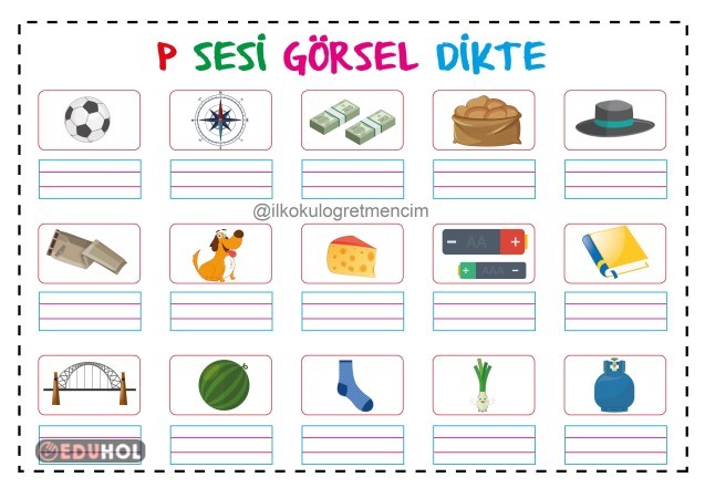 P Sesi Görsel Dikte · Eduhol - Etkinlik İndir Oyun Oyna Test Çöz Video İzle