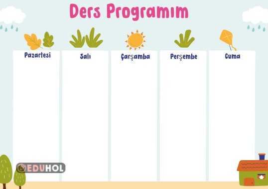 Ders Programı · Eduhol - Etkinlik İndir Oyun Oyna Test Çöz Video İzle