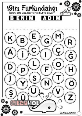 İsim Çalışması · Eduhol - Etkinlik İndir Oyun Oyna Test Çöz Video İzle
