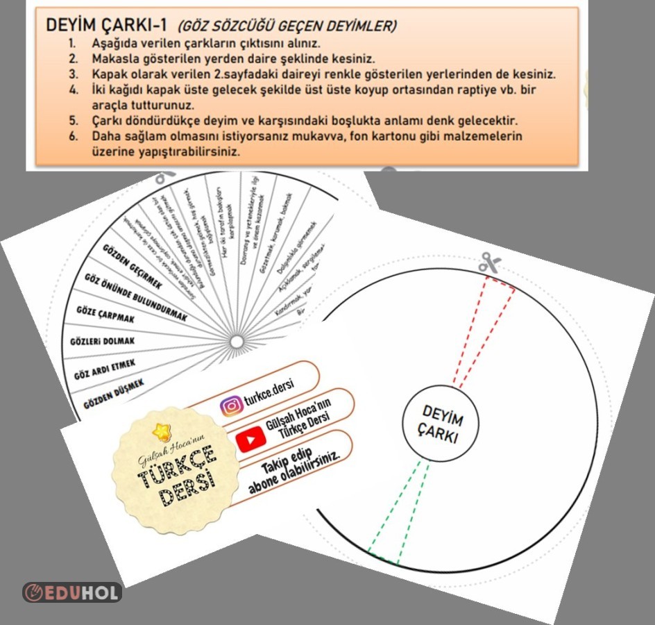 Deyim Çarkı | Eduhol - Ders Videoları İzle Online Test Çöz Etkinlik İndir
