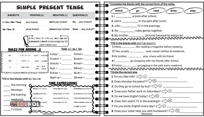 5.T3.Simple Present Tense Fold... · Eduhol - Etkinlik İndir Oyun Oyna ...