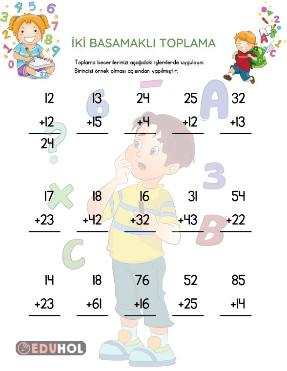 İki Basamaklı Toplama | Eduhol - Ders Videoları İzle Online Test Çöz ...