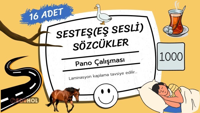 Sesteş(Eş Sesli)Sözcükler/Pano... · Eduhol - Etkinlik İndir Oyun Oyna ...