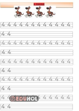 4 Rakamı · Eduhol - Etkinlik İndir Oyun Oyna Test Çöz Video İzle