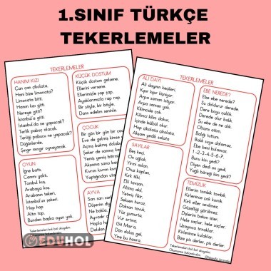 1.Sınıf Tekerlemeler · Eduhol - Etkinlik İndir Oyun Oyna Test Çöz Video ...