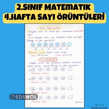 2.Sınıf Sayı Örüntüleri Defter... · Eduhol - Etkinlik İndir Oyun Oyna ...