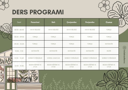 Haftalık Ders Programı · Eduhol - Etkinlik İndir Oyun Oyna Test Çöz ...