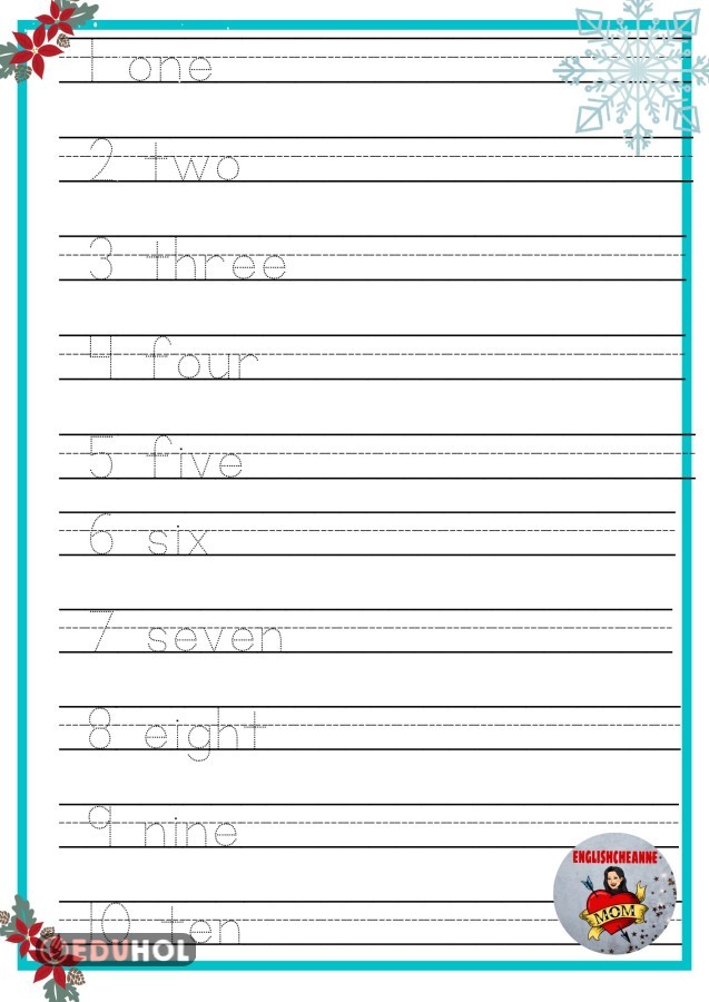 Numbers Tracing 1-10 | Eduhol - Ders Videoları İzle Online Test Çöz ...