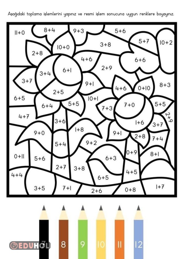 Toplama İşlemi Boyama | Eduhol - Ders Videoları İzle Online Test Çöz ...