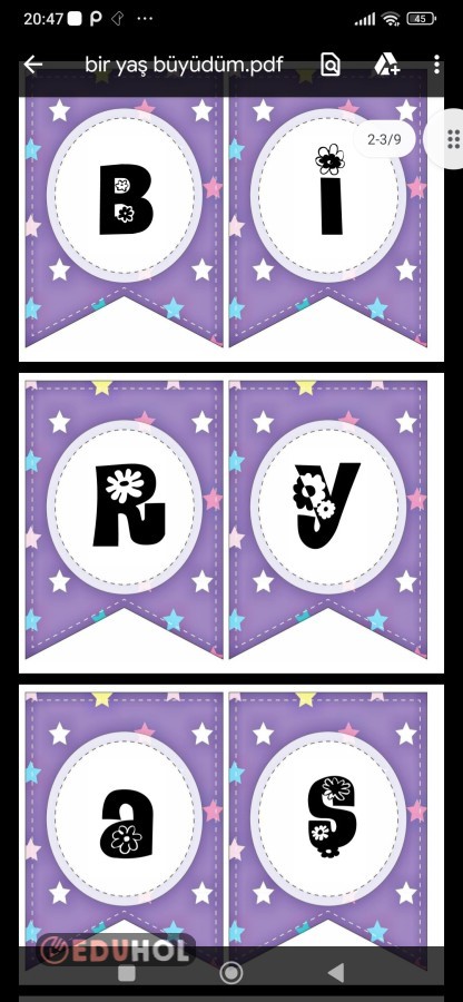 Bir Yaş Daha Büyüdüm Pano Yazı... | Eduhol - Ders Videoları İzle Online ...