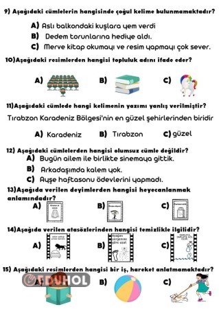 Turkce Test · Eduhol - Etkinlik İndir Oyun Oyna Test Çöz Video İzle