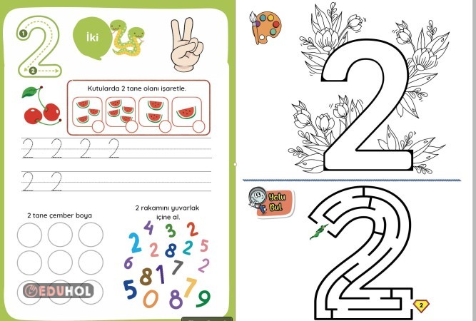 2 Rakamı Etkinlik Sayfası · Eduhol - Etkinlik İndir Oyun Oyna Test Çöz ...