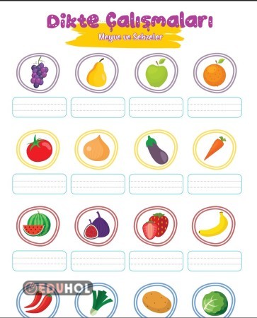Dikte Çalışmaları(Meyve Sebzel... · Eduhol - Etkinlik İndir Oyun Oyna ...