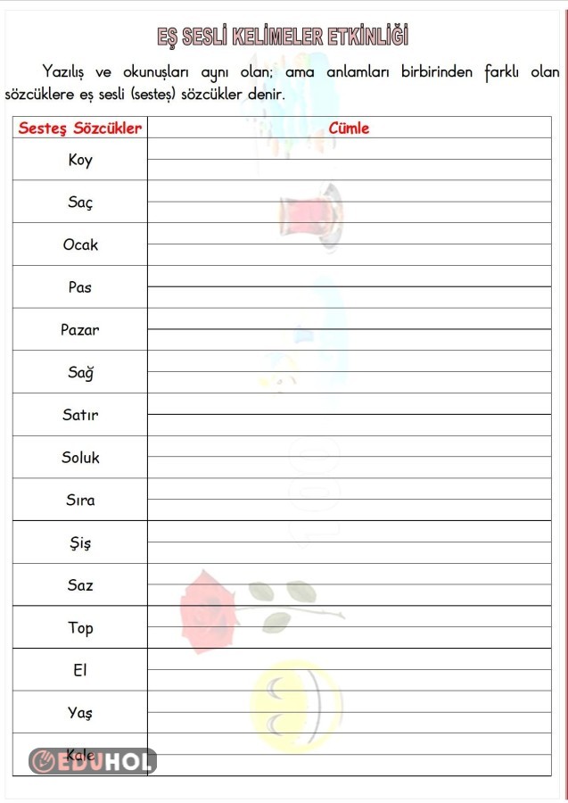 Eş Sesli Kelimeler | Eduhol - Ders Videoları İzle Online Test Çöz ... Eş Sesli Kelimeler | Eduhol - Ders Videoları İzle Online Test Çöz ...