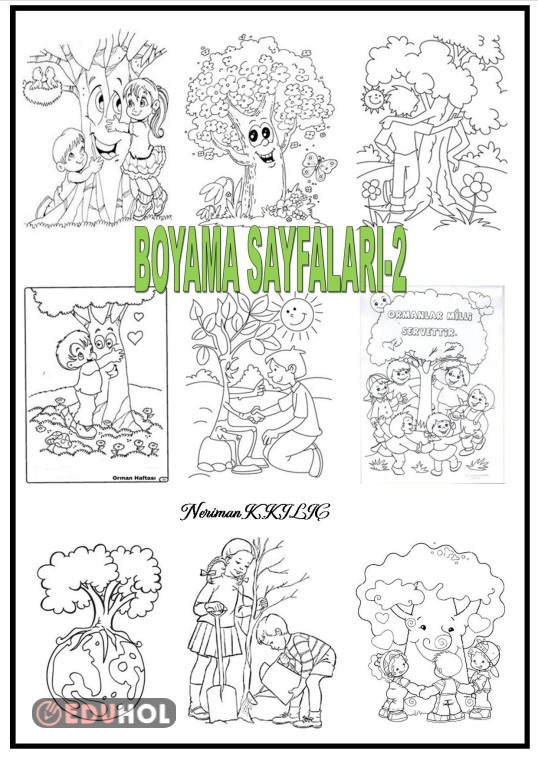 Orman Haftası- Boyama Sayfalar... | Eduhol - Ders Videoları İzle Online ...