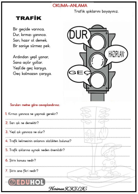 Trafik-Şiir-Okuma Anlama | Eduhol - Ders Videoları İzle Online Test Çöz ...