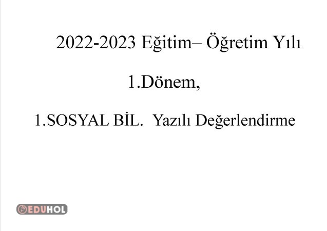 1.Dön.1.Sosyal Bil. Yazılısı... · Eduhol - Etkinlik İndir Oyun Oyna ...