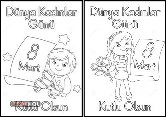 8 Mart-Boyama-2 · Eduhol - Etkinlik İndir Oyun Oyna Test Çöz Video İzle