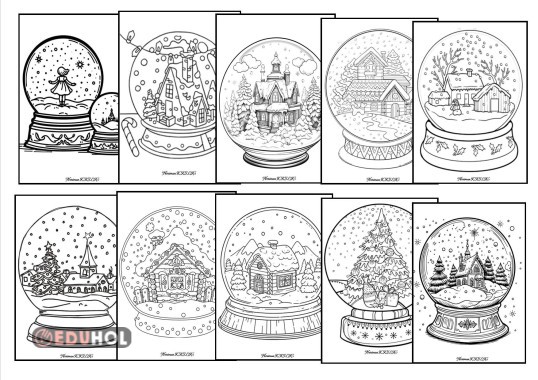 Kar Küresi Boyama- 10 Sayfa · Eduhol - Etkinlik İndir Oyun Oyna Test ...