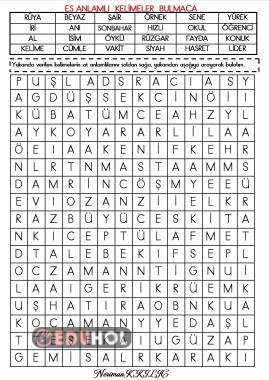 Kelime Oyunu-Bulmaca (Eş Anlam... · Eduhol - Etkinlik İndir Oyun Oyna ...