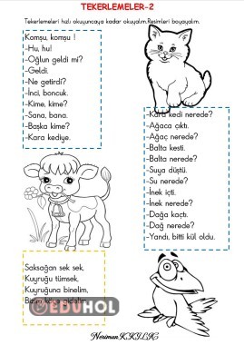 Tekerlemeler-2 · Eduhol - Etkinlik İndir Oyun Oyna Test Çöz Video İzle