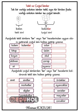 Tekil Ve Çoğul İsimler · Eduhol - Etkinlik İndir Oyun Oyna Test Çöz ...