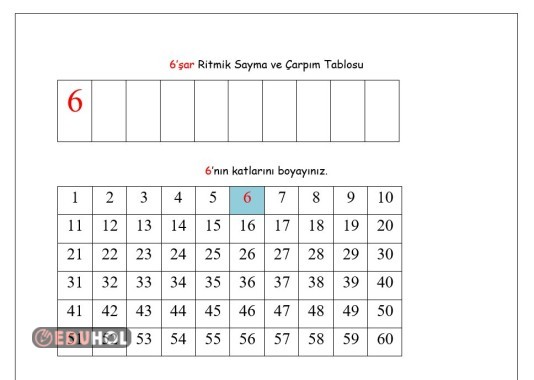 6’Şar Ritmik Sayma Ve Çarpım T... · Eduhol - Etkinlik İndir Oyun Oyna ...