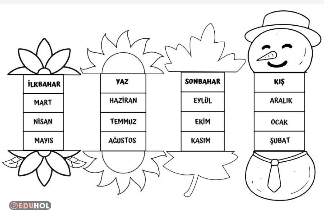 Mevsimler Defter Çalışması | Eduhol - Ders Videoları İzle Online Test ...