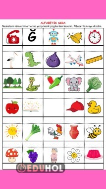 Alfabetik Sıra · Eduhol - Etkinlik İndir Oyun Oyna Test Çöz Video İzle