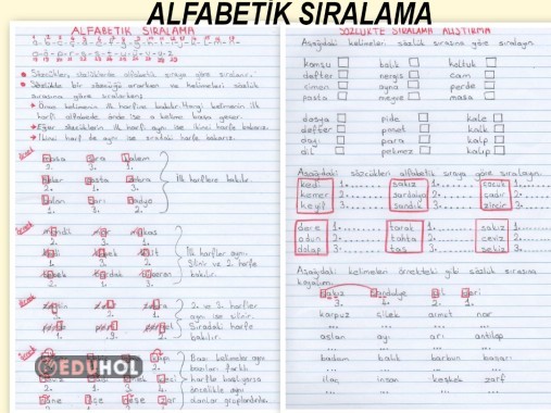 Alfabetik Sıralama Defter Notu... · Eduhol - Etkinlik İndir Oyun Oyna ...