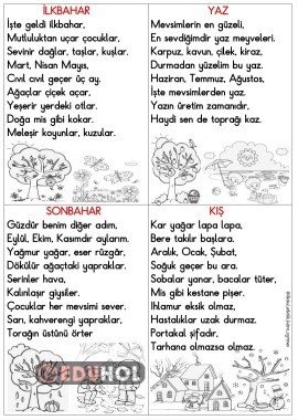 Mevsimler Hızlı Okuma Tekerlem... · Eduhol - Etkinlik İndir Oyun Oyna ...