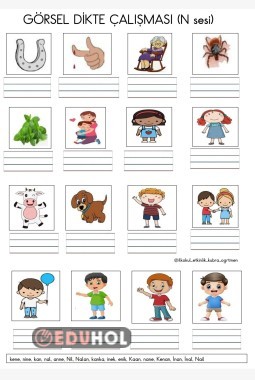 N Sesi Görsel Dikte · Eduhol - Etkinlik İndir Oyun Oyna Test Çöz Video İzle