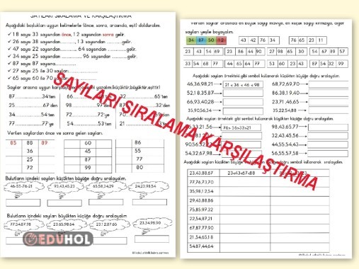 Sayıları Sıralama Ve Karşılaşt... · Eduhol - Etkinlik İndir Oyun Oyna ...
