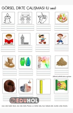 U Sesi Görsel Dikte · Eduhol - Etkinlik İndir Oyun Oyna Test Çöz Video İzle