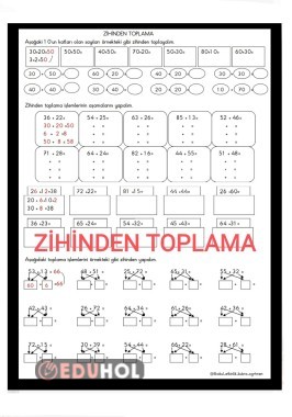 Zihinden Toplama Çalışma Kağıd... · Eduhol - Etkinlik İndir Oyun Oyna ...