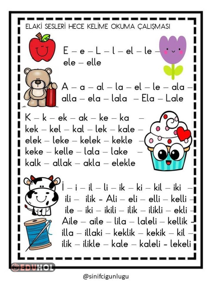 Elaki Sesleri Hece Kelime Okum... | Eduhol - Ders Videoları İzle Online ...